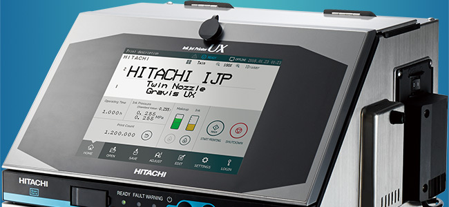 Twin nozzle continuous inkjet printer Hitachi UX | FORINTEK-BALTIJA SIA